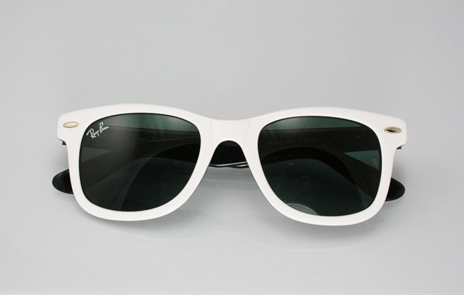 RayBan4You: Ray Ban 2140 Wayfarer White Frame Green Lens